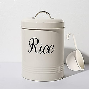 Baoblaze Metal Food Rice Storage Tin Canister 3L Container 5.9x7.5 Inch Premium