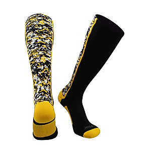TCK Digital Camo OTC Socks (Black/Gold, Medium)