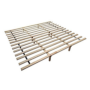 DG Casa King Size Wood Slat Support, 14 Slats, 2 Center Legs for Extra Support, Durable Wooden Bunkie Board/Slats for King Mattress, No Assembly Required