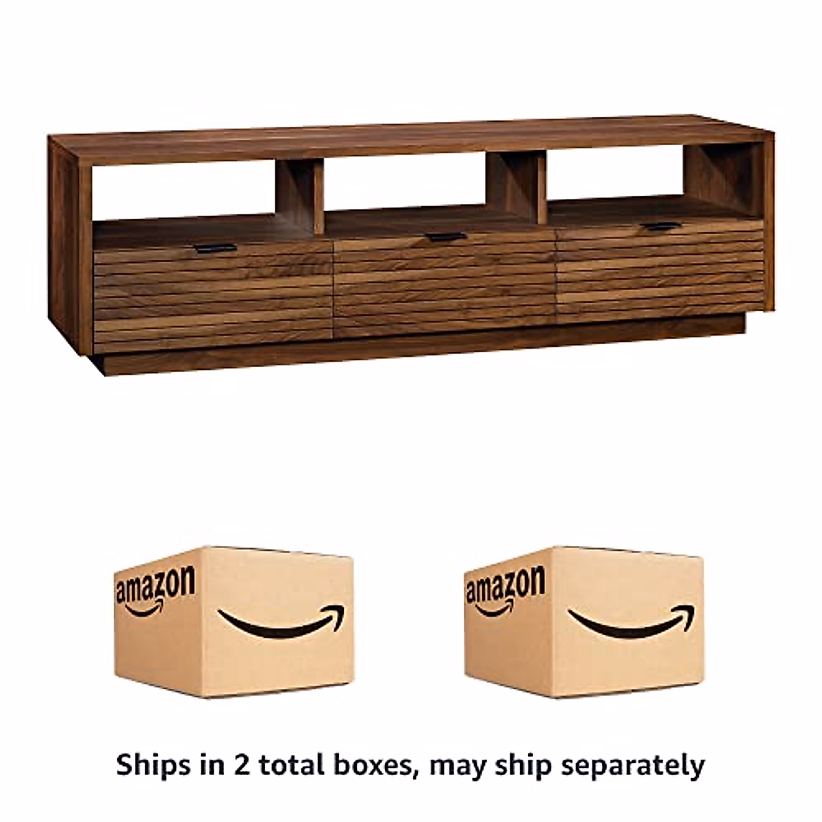 Sauder Harvey Park Credenza, for TVs up to 70", Grand Walnut finish