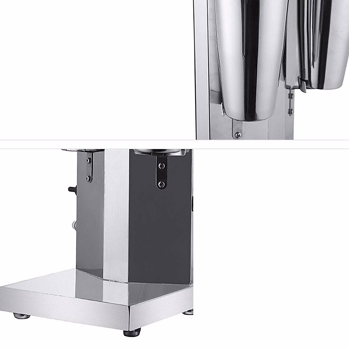 Electric Milkshake Maker, 110V 18000RMP Commercial Stainless Steel Drink Mixer Machine Smoothie Malt Blender with 2 Speed Adjustable (Double Head)