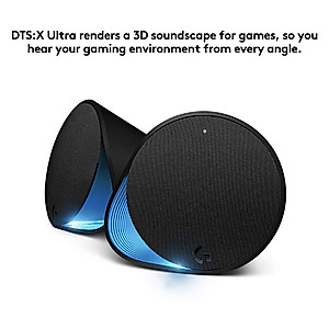 Logitech G980-001300 Floor Standing Speakers, Bluetooth Black & Logitech G Wireless Gaming Mouse Pad, Black