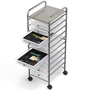 Simple Houseware 2 Pack Drawer Organizer Tray with 9 Adjustable Compartments, Black