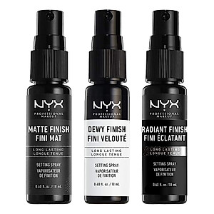 NYX PROFESSIONAL MAKEUP Gift Set, Diamonds & Ice Setting Spray Kit - Matte, Dewy and Radiant Finish (Travel Size)