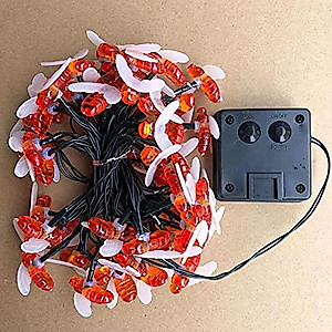 Solar Bee String Lights, 100 Led Solar Fairy Lights with 8 Lighting Modes, Suitable for Outdoor Wedding Home Garden Terrace Party (Warm White)