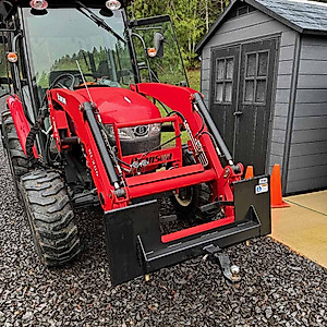 Titan Attachments Universal Cut Out Receiver Mount Plate, 1/4" Thick Skid Steer Plate Attachment, 2" Receiver Hitch, 3000 LB Weight Capacity, Quick Tach Steel Mount Plate Adapter