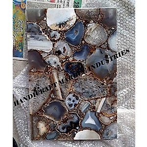 Wild Agate Stone Rectangular Table Top, Rectangle Natural Agate Table Top, Agate Stone Table Home Decor 24" X 36" Inch, Piece Of Conversation, Family HeirLoom