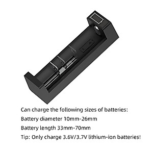 Weltool BC4 USB Battery Charger Universal for Li-ion Battery Portable Charger for Travelling, Compatible with 18650 18350 Rechargeable Battery