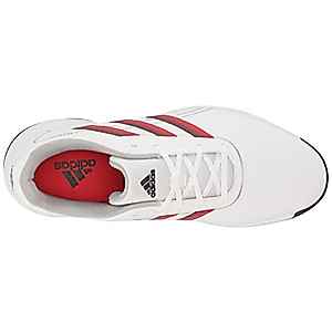 adidas Men's Traxion LITE MAX Wide Golf Shoes, Footwear White/Core Black/Vivid Red, 7