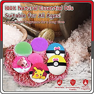 Bath Bombs for Kids with Surprise Inside: Supbec Organic Bath Bombs Gift Set Rich in Natural Essential Oils, Bath Bombs Fizzy for Dry Skin Moisturize, Easter Gift for Kids(9 Pcs, 2.9 OZ)