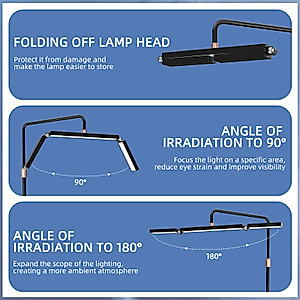 Yofuly Lash Lamp for Eyelash Extensions, Foldable Half Moon Light, Eyelash LED Floor Light, Estheticians Light with Phone Holder, Lash Light for Eyelash Tech, Makeup, Tattoo, Spa, Salon, Nails