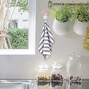 STOBAZA 3 PCS Decorative Wall Hooks Mushroom Wall Hooks Adhesive Sticky Hooks for Bedroom Bathroom Door Wall Shower Ball Hat Coat