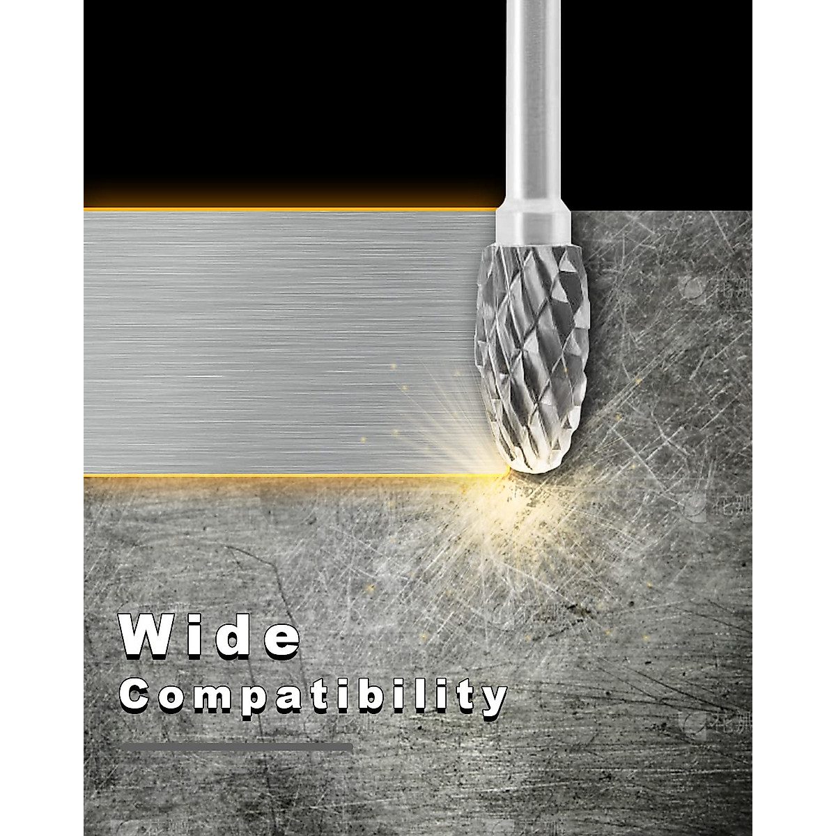 AKCIAON Carbide Burr Set 20PC Rotary Grinder Burr Bits,1/8" Shank Die Grinder Bits,Professional Tungsten Double Cutting Burrs Compatible with Dremel Carbide Bits for Metal Carving Grinding Engraving…