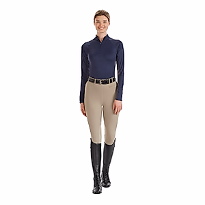 Dover Saddlery Riding Sport - Ladies' Equestrian Black Synthetic Leather Field Boots - Regular - 9.5