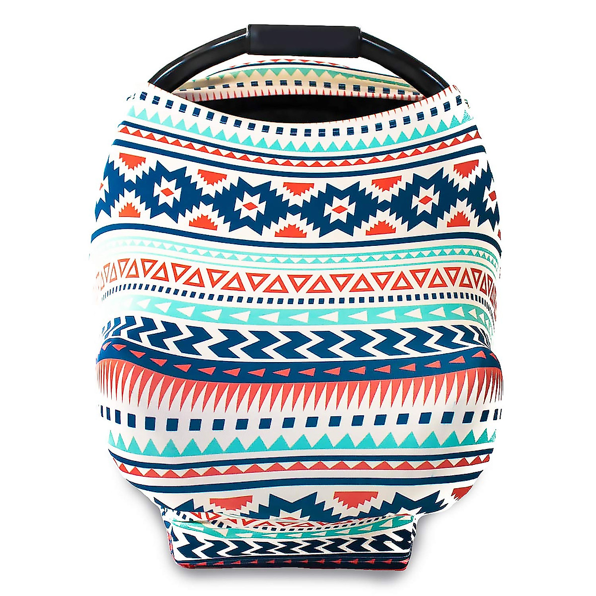 Premium Soft - Baby Car Seat Canopy, Nursing Cover, Breastfeeding Cover, Shopping Cart Cover, Stroller Sunshade, High Chair Cover, Car Seat Covers for Girls and Boys, Baby Seat Cover - Aztec