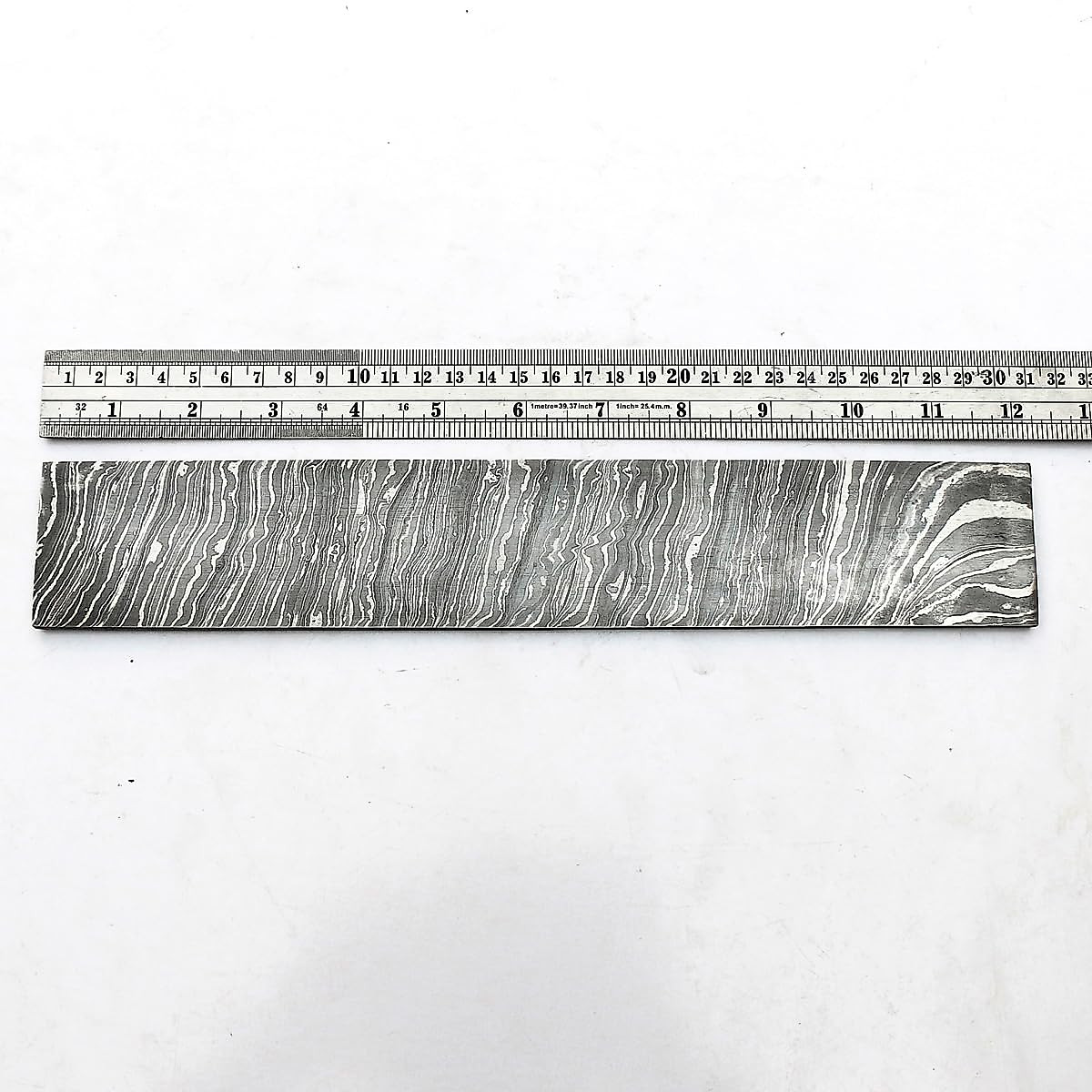 PAL 2000 HUNTING KNIVES Fire Strom Pattern Handmade Damascus Steel Bar Custom Damascus Steel Billet Blank Blade 15 x2 x5mm Sstn 9927