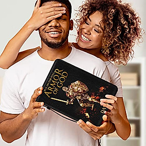 Jesuspirit Christian Bible Covers for Men - Armor of God Leather Mens Bible Case - Personalized Extra Large Bible Cover with Faith Scripture - Religious Appreciation Gifts for Pastor, Husband, Father