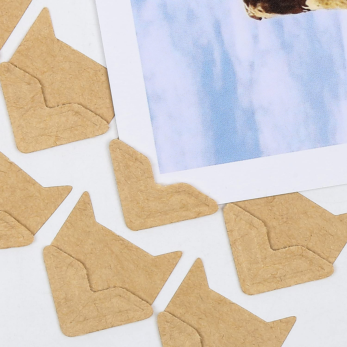 DERAYEE 12 Sheets/288 PCS Photo Corner Stickers, Self-Adhesive Photo Mounting Corners for Scrapbooking Photo Album Diary DIY Craft Paper