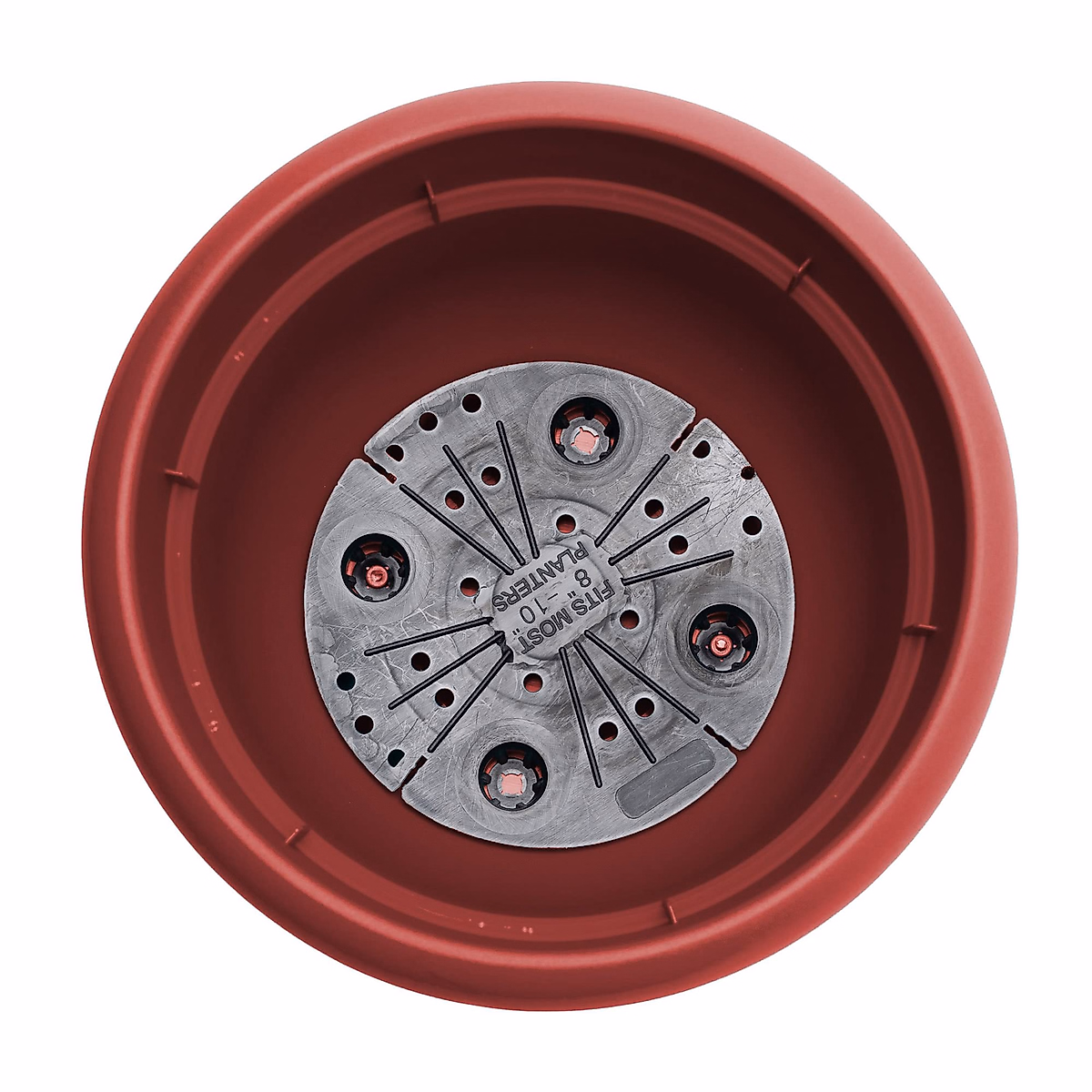 Bloem Ariana Self Watering Planter: 12" - Burnt Red - Durable Resin Pot, for Indoor and Outdoor Use, Self Watering Disk Included, Gardening, 3 Gallon Capacity