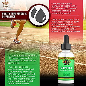 ZETOX | Easy to Take Liquid Zeolite Suspension with B-12 & D3 | Natural Energy & Immune System Booster that Supports Daily Detox & Optimal pH | Max Absorption Alkaline Drops (60 Servings)