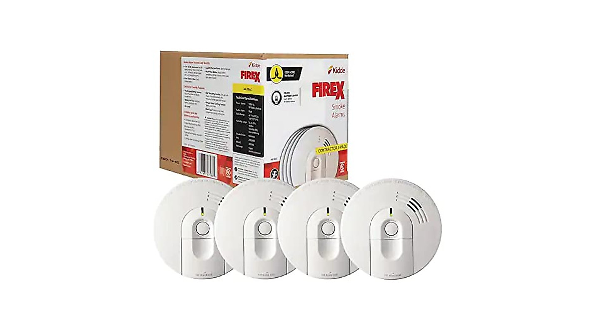 Kidde i4618AC Smoke Alarm - 4 Pack, Easy Installation