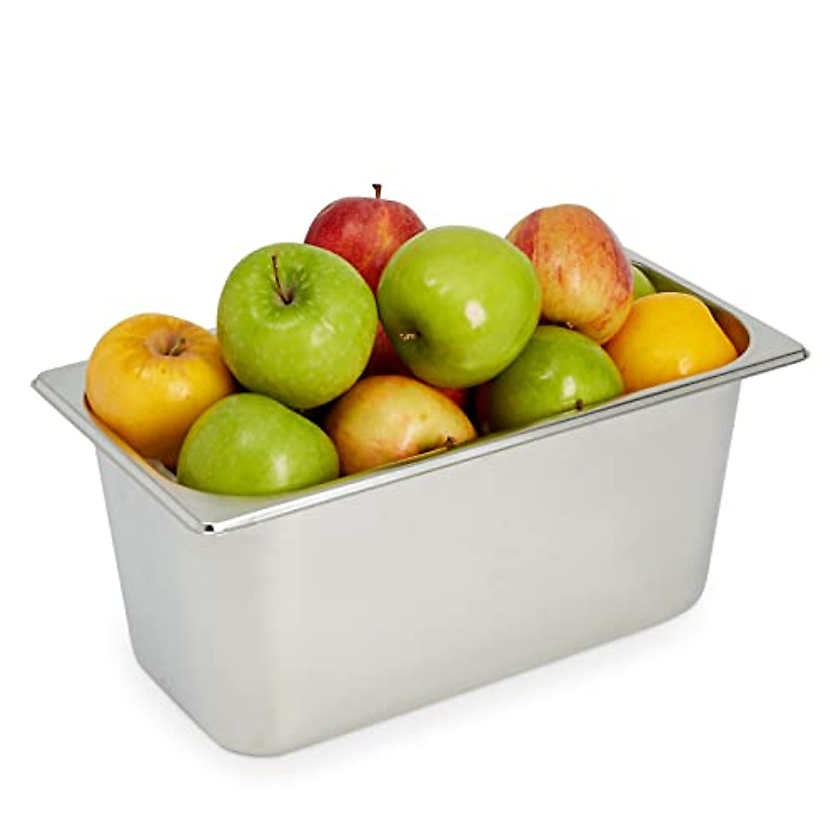 2 Pack Steamer Table Chafer Pans, 6-Inches Deep, 1/3 Size Stainless Steel Steam Table Pan with Reinforced Corners for Buffet, Catering, Hot/Cold Foods (13 x 7 Inches)