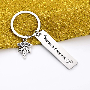 7RVZM Nurses Day Jewelry for Nurse Assistant Gift Nurse Student Gift Student Nurse Jewelry for Student Nurse Gift Nursing Student Jewelry Nursing Student Birthday Gift Future Nurse Keychain