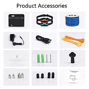 PcEoTllar Electric Fence for Dogs, Rechargeable Underground Dog Fence System Pet Containment System Waterproof Collar Receivers with 656Ft Underground Boundary Wire for Small Medium Large Dogs or Cats