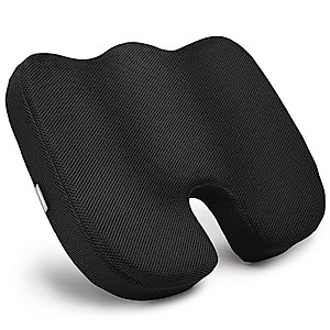 DMI Memory Foam Seat Support Cushion | Coccyx, Sciatica, & Tailbone Pain Relief | Multi-Use Ergonomic Seat Cushion for Office Chair for Driving & Home | Breathable