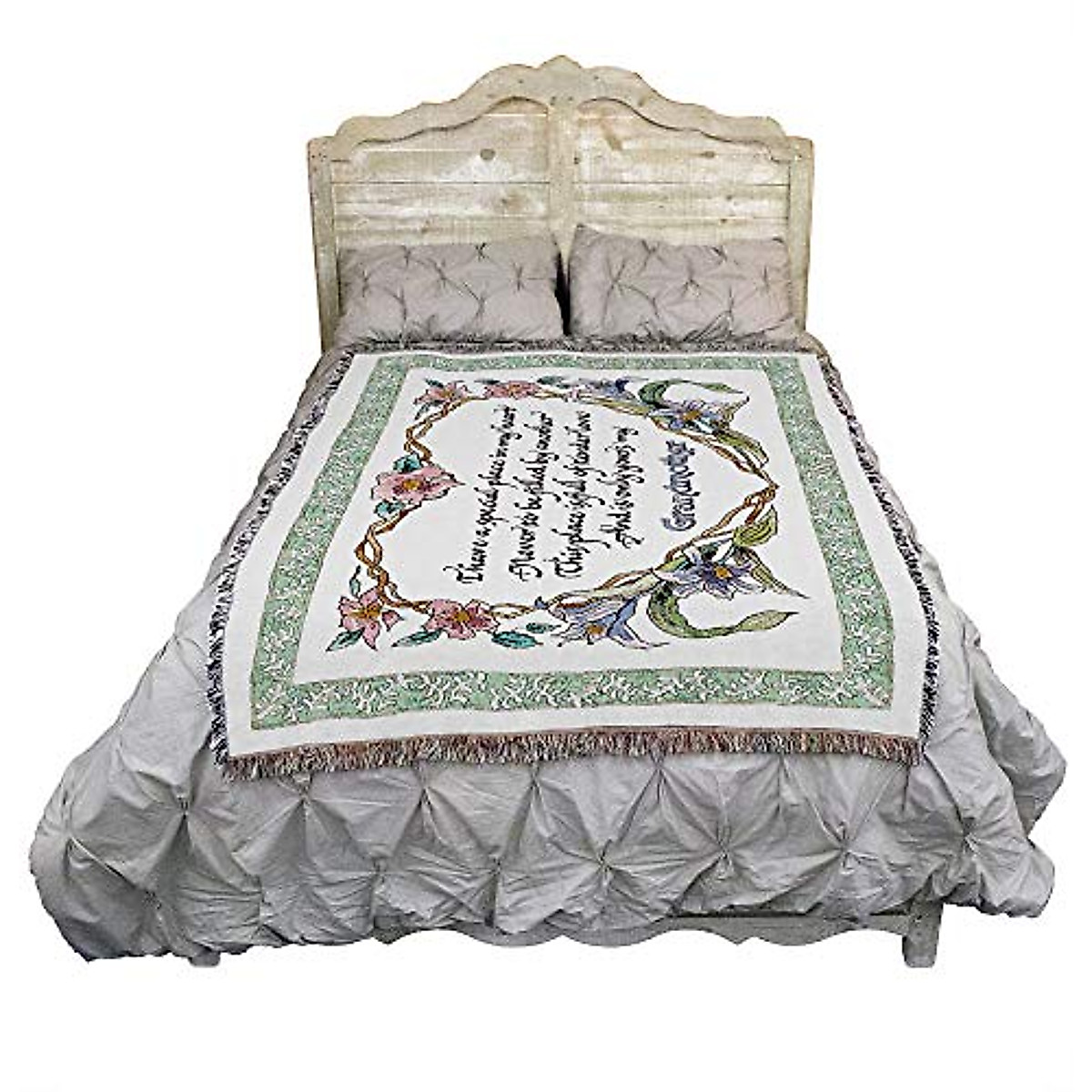 Pure Country Weavers Grandmothers - Tender Love Blanket by Audrey Jean Roberts - Gift Tapestry Throw Woven from Cotton - Made in The USA (72x54)