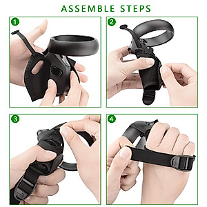 Geekria Controller Cover Compatible with Meta Quest VR, Rift S, Washable Protective Sleeve VR Gaming Headset Controllers Replacement, Touch Controller Protector (Black, 1Pair)