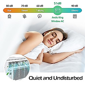 Arctic King 10,000 BTU Window Air Conditioner, Cools up to 450 Sq. Ft, with Digital Panel and Remote Control, Easy Installation, for House, Apartment, and Office