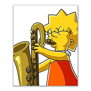 Simpsons Poster Prints - Set of 6 (8 inches x 10 inches) Movie Poster Prints - Bart Homer Marge Lisa Maggie