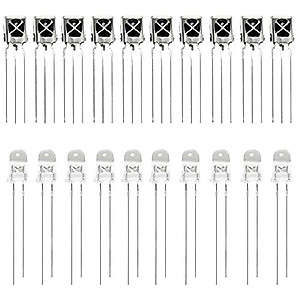 Gikfun Infrared Diode Led IR Emission and Receiver for Arduino (Pack of 10 Pairs) EK8460