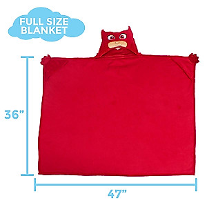 Comfy Critters Stuffed Animal Blanket – PJ Masks – Kids Huggable Pillow and Blanket Perfect for Pretend Play, Travel, nap time. (Owlette)