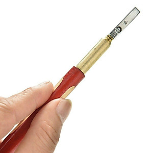 SENRISE Glass Cutting Tool, Diamond Glass Cutter Heavy Duty Diamond Tip Glass Cutter for Cutting Glass Up to 8MM Thickness - Brass Snapper - Hardwood Handle