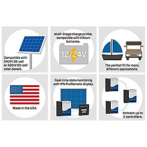 Blue Sky Energy Solar Boost SB3024iL MPPT Charge Controller 40A/30A, 12V/24V Battery. Auxiliary Output for Dual Battery Charge or 20A LVD Load Output