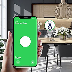 ZryXal [4 Pack] Protective Case for AirTag Phone Finder 2021, Soft Silicone Tracker Holder with Anti-Lost Keychain, Finder Items for Dogs Keys Backpacks (Pink & Mint Green & Dark Blue & Black)