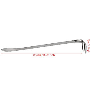 SQXBK Bonsai Rake Stainless Steel Root Rake with Spatula Mini Gardening Rack Cultivator 3-Prong Loosen Soil Bonsai Tree Tools