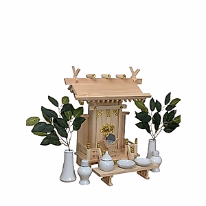 Kamidana no Sato Shrine Set, One Company, Wakaba (Medium), Shrine Set, Authentic Shinto Shrine Set, New Construction, Opening, Office, Kamidana Natural