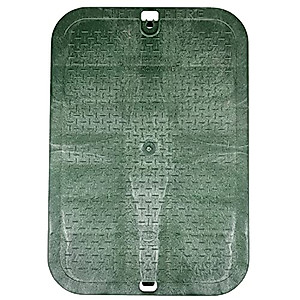 NDS 117BC 13 20 Valve Box Overlapping Cover-ICV, Jumbo, 13 x 20-Inch, Black/Green