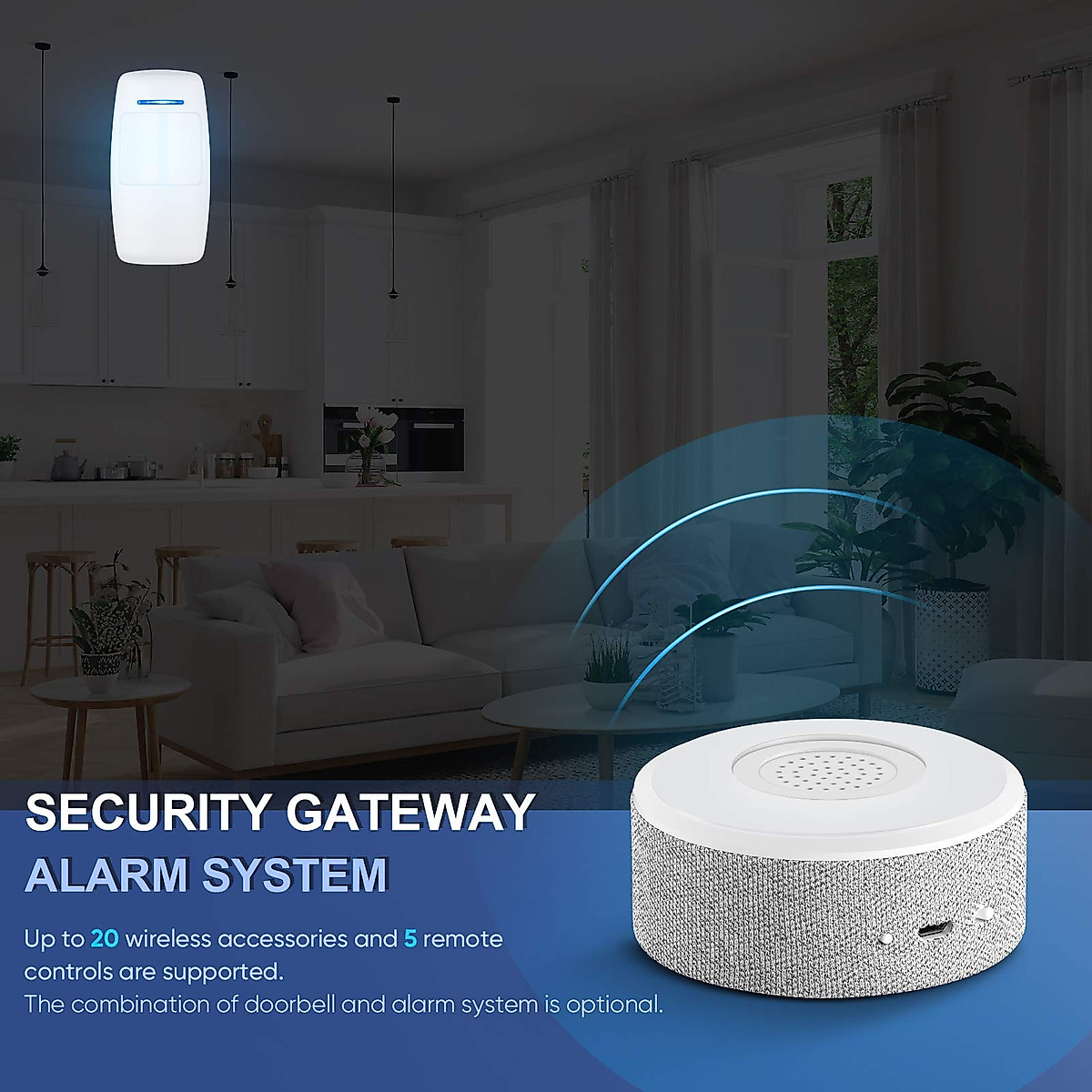 Smart Security System WiFi Alarm System Kit Wireless with APP Push and Calling Alarms DIY No Monthly Fee for Home Apartment Office Store and Business