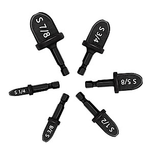Aienxn 6PCS Swaging Tool Drill Bit Set, HVAC Repairing Set Air Conditioner Manual Copper Pipe Swage Tube Expander Soft Copper Tubing Tool with 1/4'', 3/8'', 1/2'', 5/8'', 3/4'', 7/8'' Bits Q-M-045