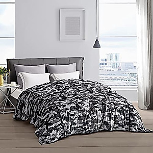 ielevations 120×120 Inches Blanket 10' x 10' Extra Large Throw Blanket Big Blanket Soft Light Smooth Camo Flannel Fleece Blanket for Family and Friends (Camo)…