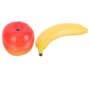 Milisten 2pcs Favors Festival Toy Music Early Maraca Egg Educational Faux for Percussion Musical Xcm Red Decorative Banana Shakers, Plastic Montessori Carnival Painting Funny Instrument at