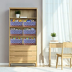 BYG Foldable Storage Bin Collapsible Sturdy Fabric Storage Basket Cube W/Handles for Organizing Shelf Nursery Toy Closet Pack of 3 Sizes