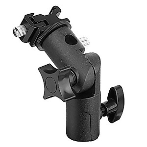 Anwenk Camera Flash Speedlite Mount Swivel Light Stand Bracket with Umbrella Reflector Holder for Camera DSLR Nikon Canon Pentax Olympus and Other DSLR Flashes Studio Light LED Light, 1Pack