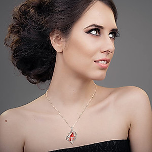 Cardinal Necklace Heart Red Bird Spiritual Memorial Engraved When Cardinal Appear Angels are Near Dainty Inspirational 925 Sterling Silver Animal Necklaces for Loss of Loved Heart