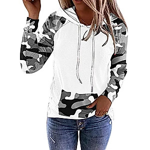 Winnerlion Women's Hoodies Sweatshirts for Women Casual Long Sleeve Hooded Drawstring Pullover Tops with Pocket (Gray, XL)