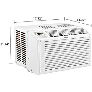 LG 6,000 BTU Window Conditioner, Cools 250 Sq.Ft. (10' x 25' Room Size), Quiet Operation, Electronic Control with Remote, 2 Cooling & Fan Speeds, 2-Way Air Deflection, Auto Restart, 115V, White